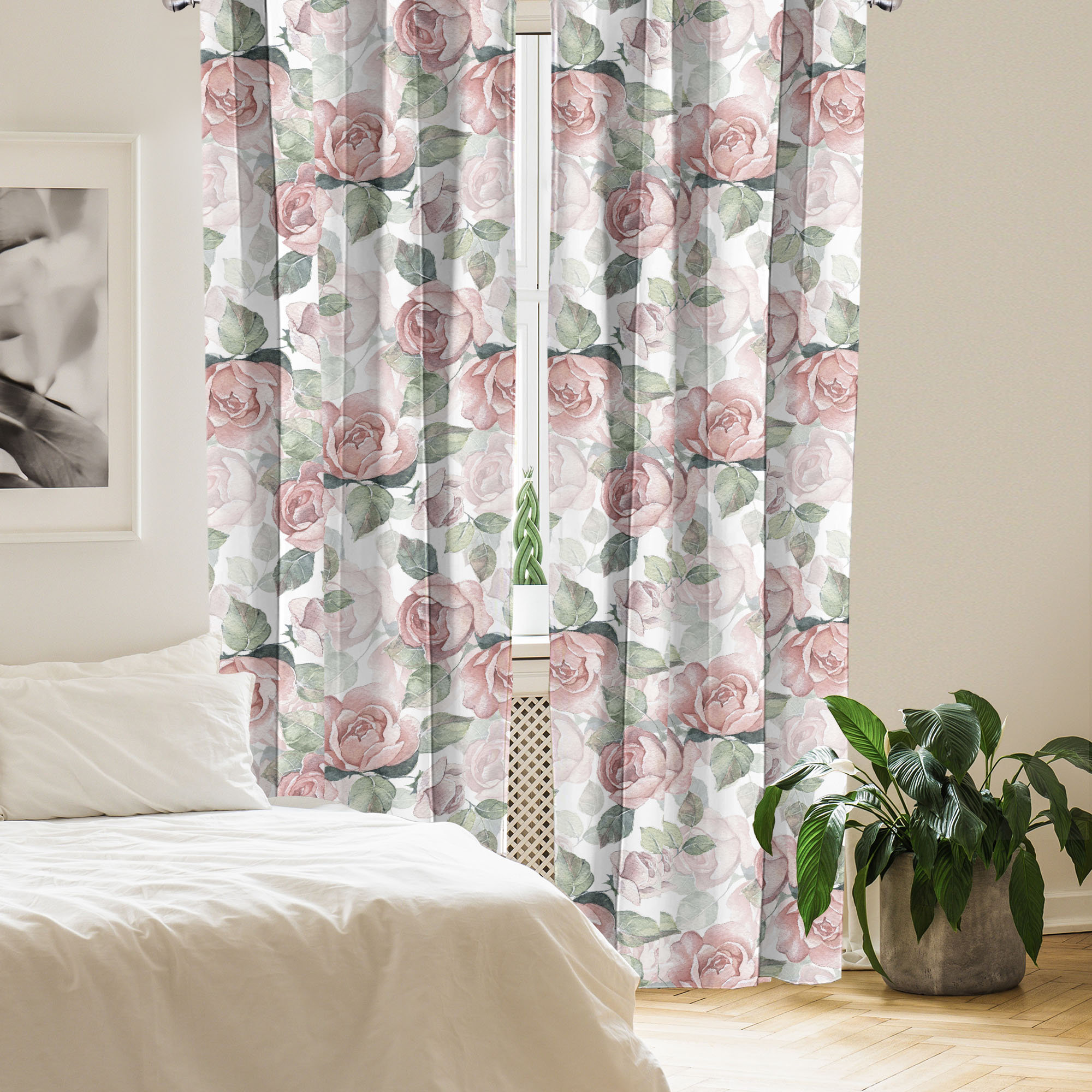 East Urban Home Yoriel Microfiber Semi-Sheer Curtain Pair | Wayfair