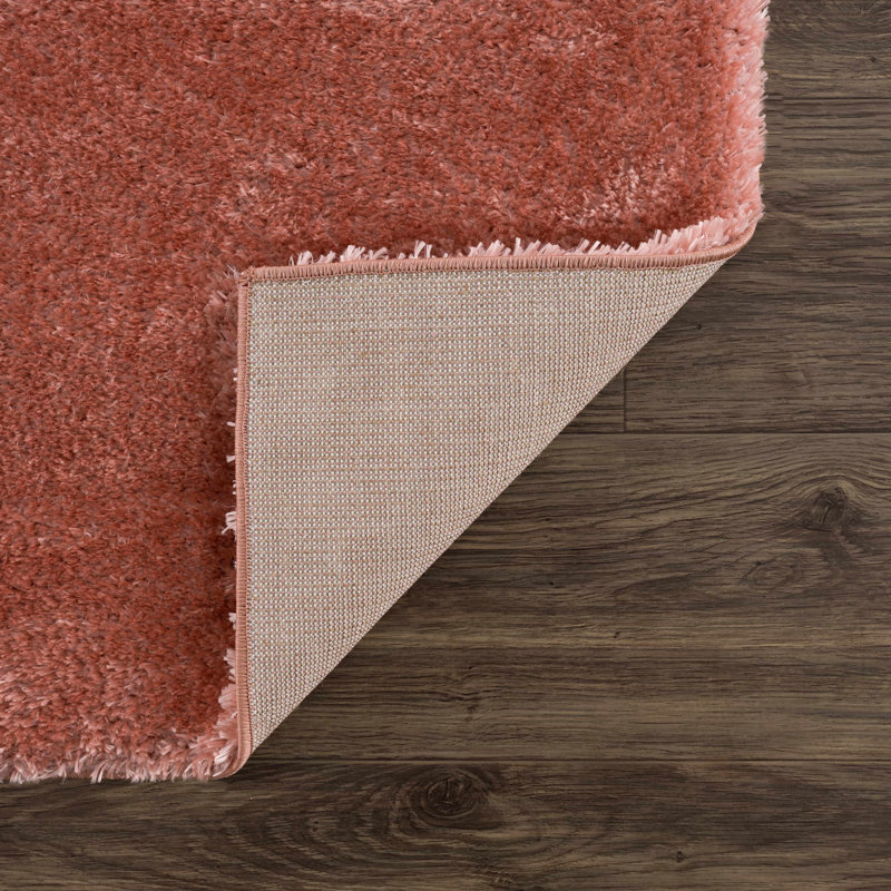 Mercer41 Gehlbach Performance Pink Plush Pile Area Rug | Wayfair
