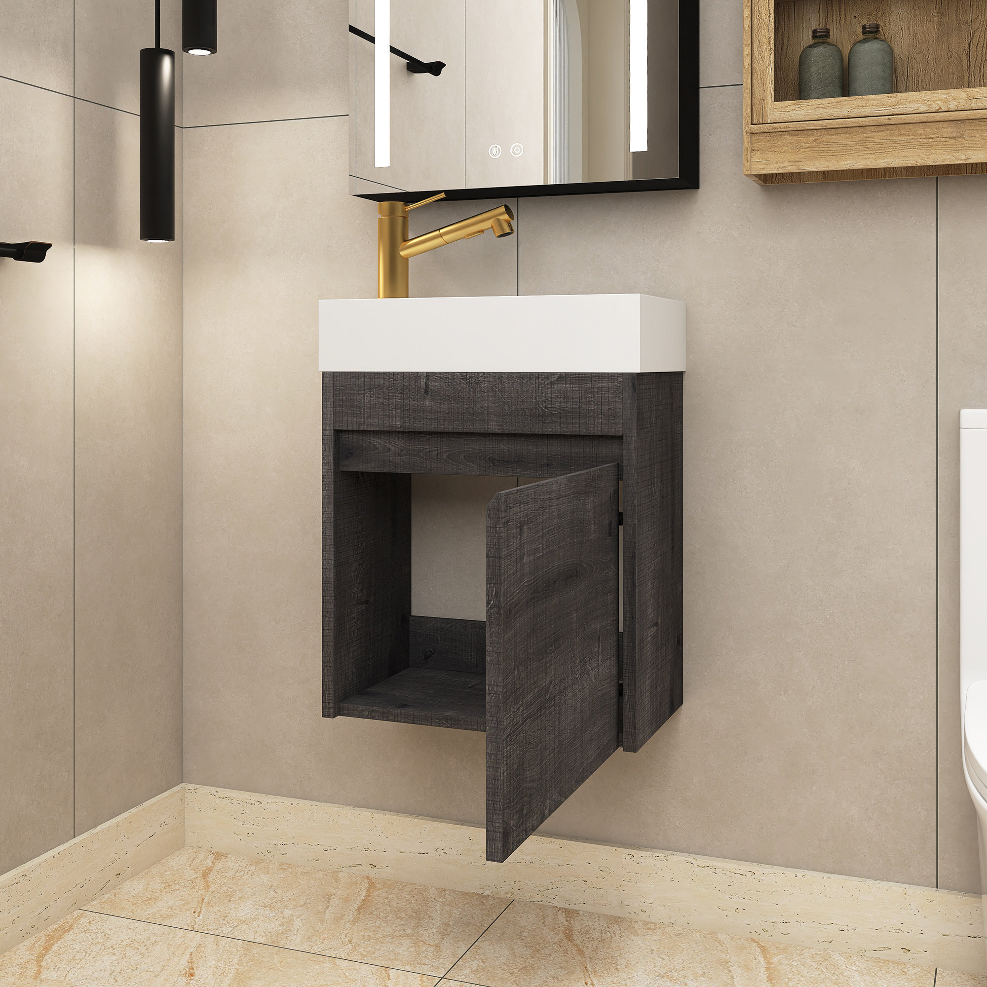 Ebern Designs Elish 18.11'' Single Bathroom Vanity with Top | Wayfair