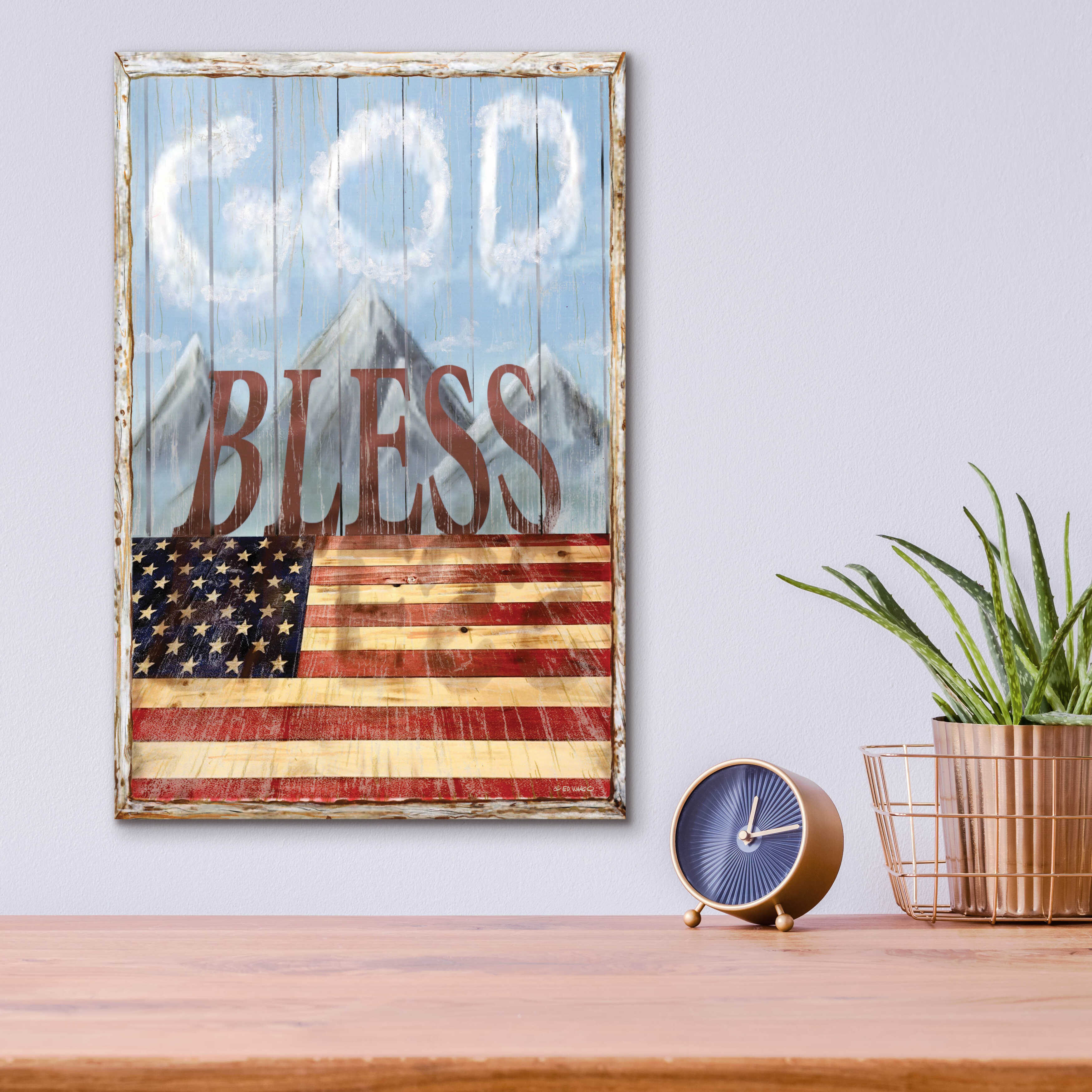 Trinx 'God Bless America' By Ed Wargo, Acrylic Glass Wall Art - Wayfair ...