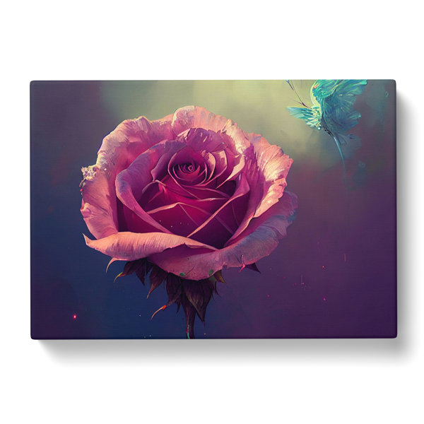 Latitude Run Euphoric Rose Flower - Wrapped Canvas Graphic Art ...