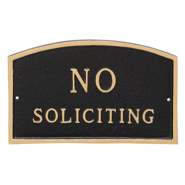 Red Barrel Studio® Arch No Soliciting Statement Plaque Sign & Reviews ...