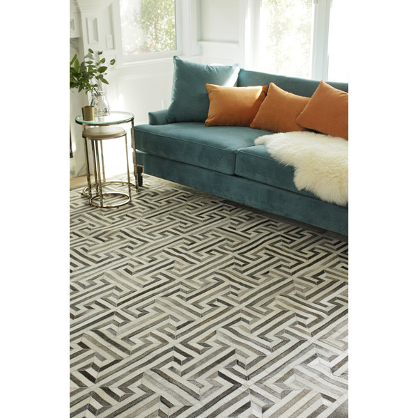 Exquisite Rugs Natural Hide Cowhide Geometric Area Rug & Reviews | Perigold