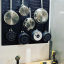 Prep & Savour Steel Rectangle Wall Mounted Pot Rack & Reviews | Wayfair