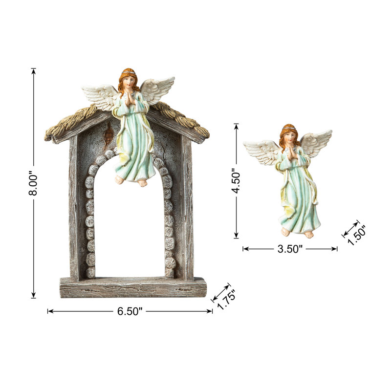 The Holiday Aisle® 11 Piece Deluxe Blue Resin Nativity Figurine Set ...