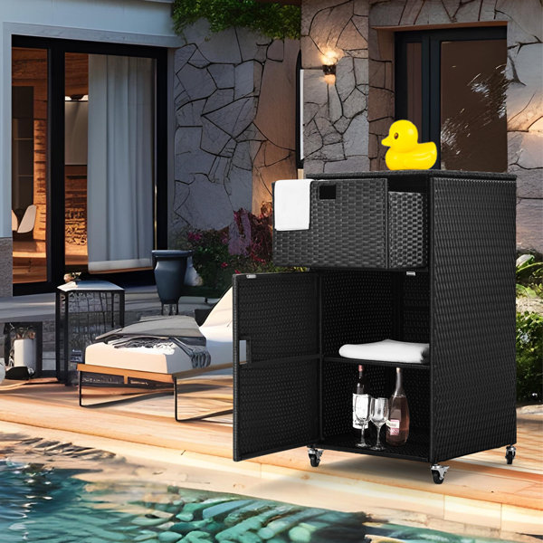 Patio Novagarden Outdoor Pool Towel Storage Cabinet Outdoor Towel Rack ...