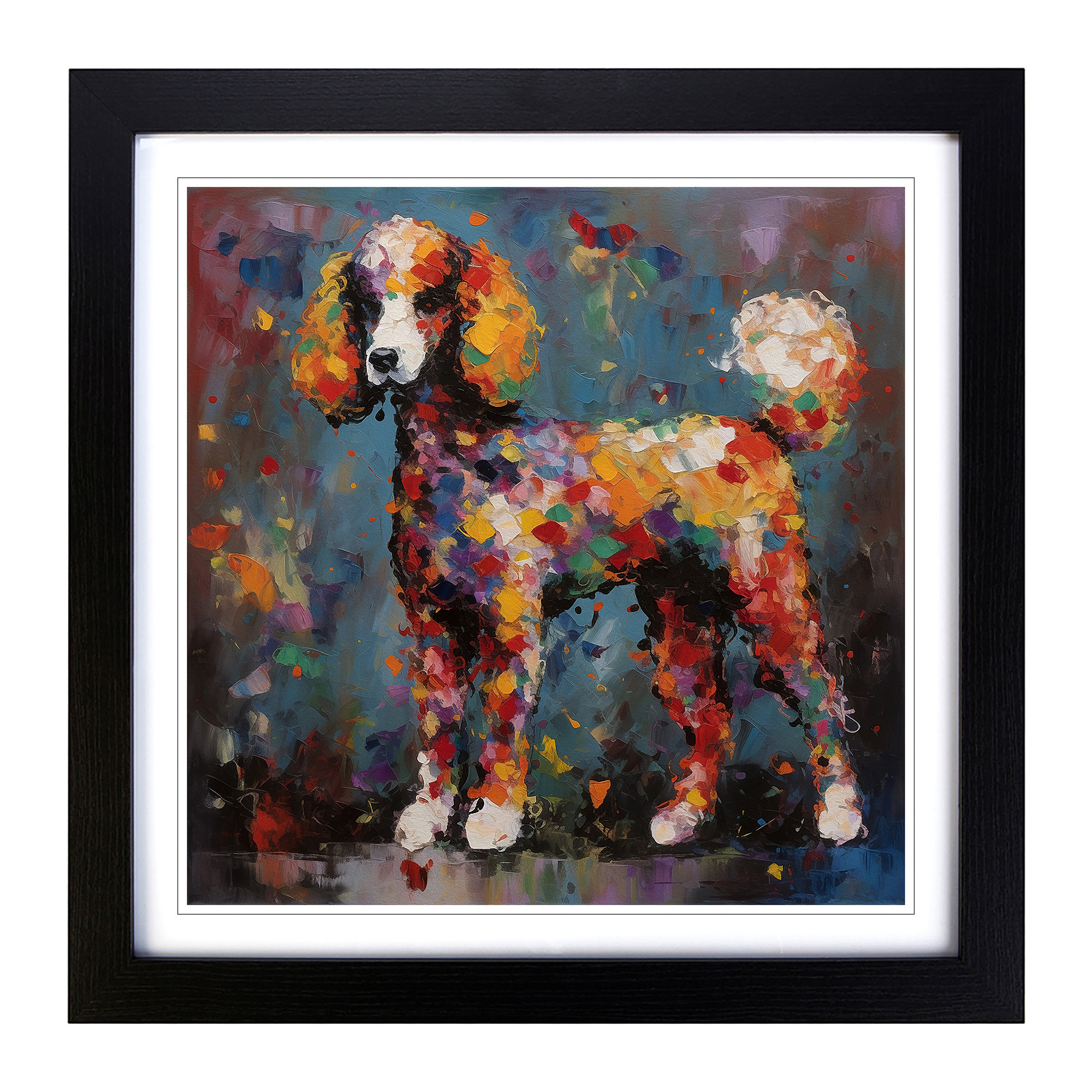 17 Stories Poodle Abstract Expressionism - Print | Wayfair.ie