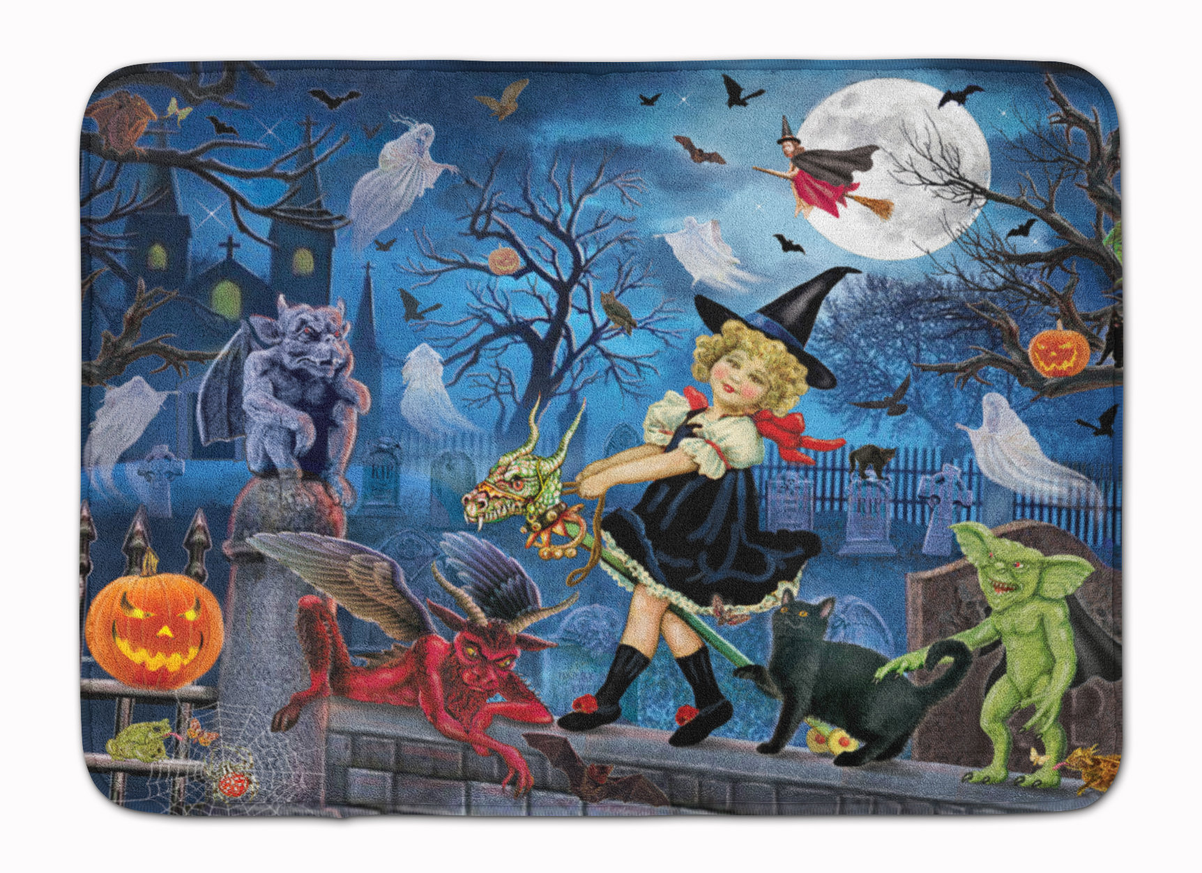 East Urban Home Littlest Witch's Halloween Party Memory Foam Bath Rug ...