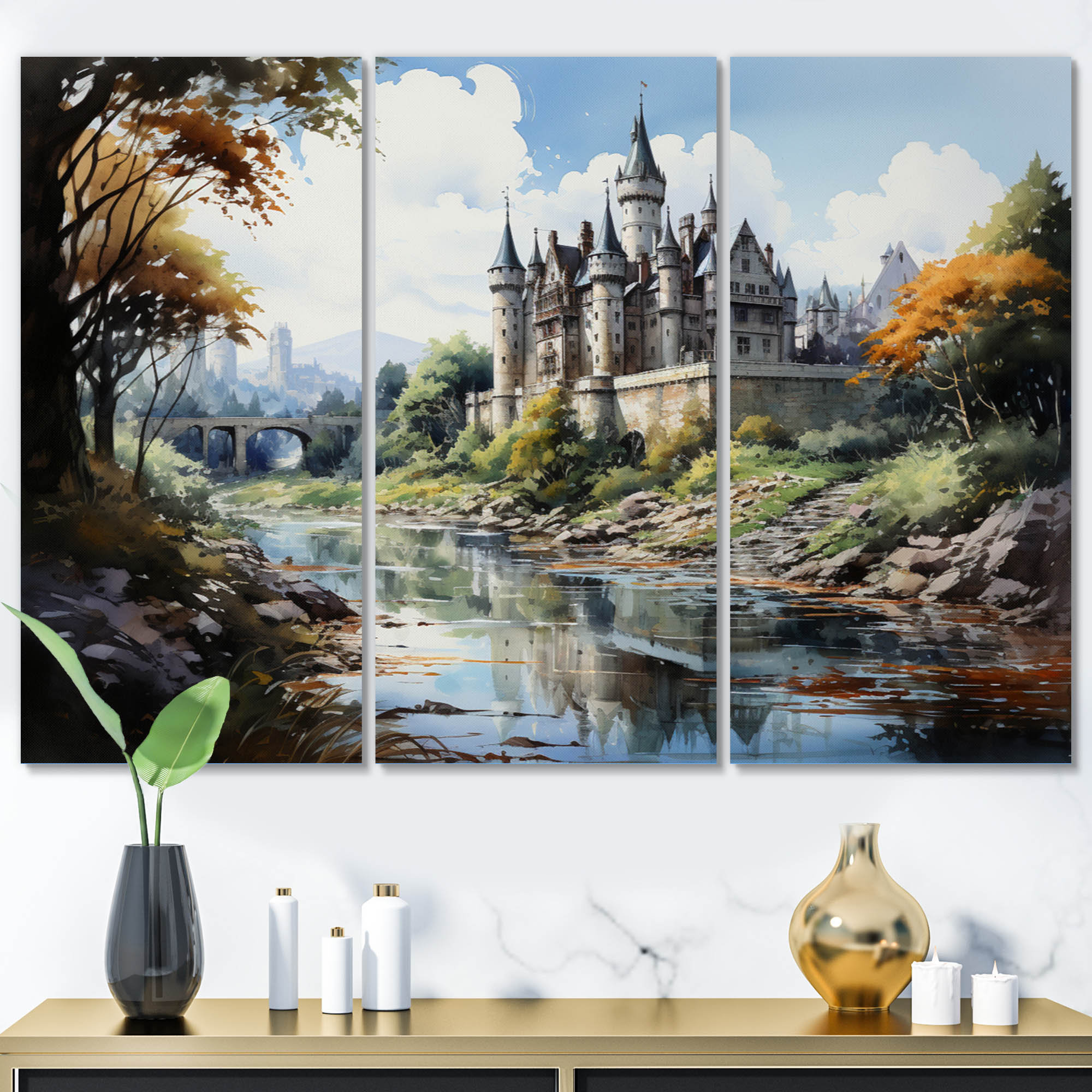Millwood Pines Castles Enchanted Stronghold III - Architecture Wall Art ...