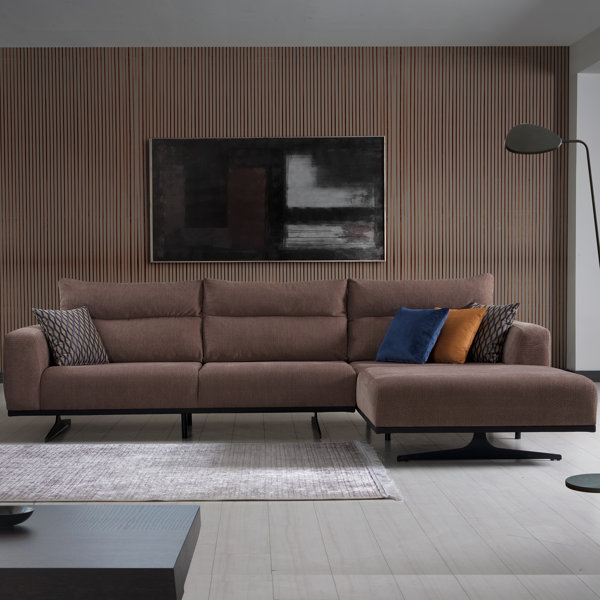 Orren Ellis Tesla Sectional Upholstered Reclining Sectional - Wayfair ...