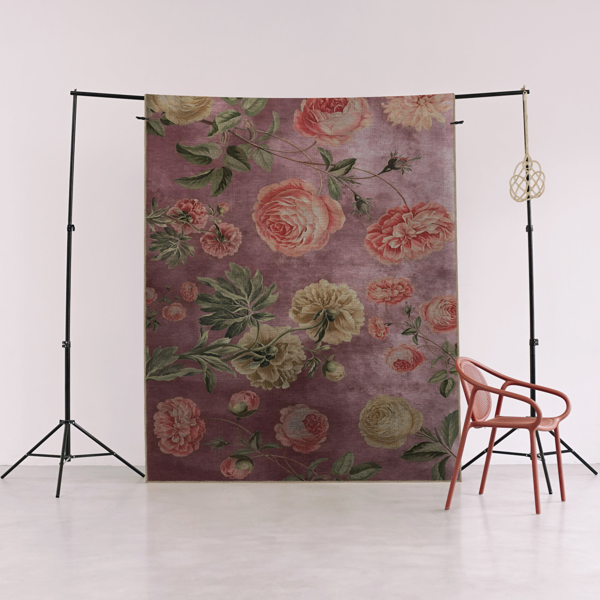 Hokku Designs Purple Themed Abstract Rose Patterned Creative Modern ...