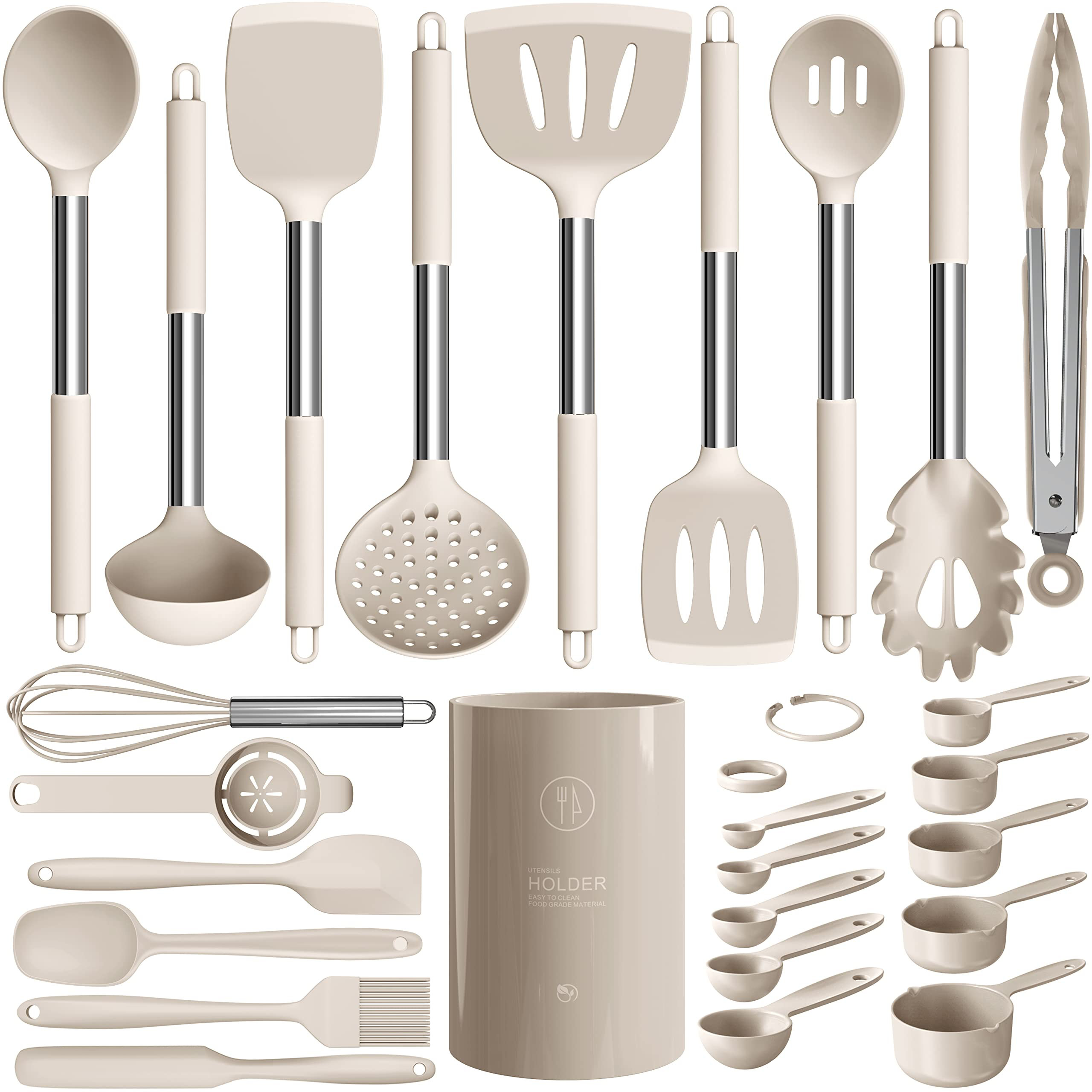 Fish hunter 18 -Piece Stainless Steel Assorted Kitchen Utensil Set ...