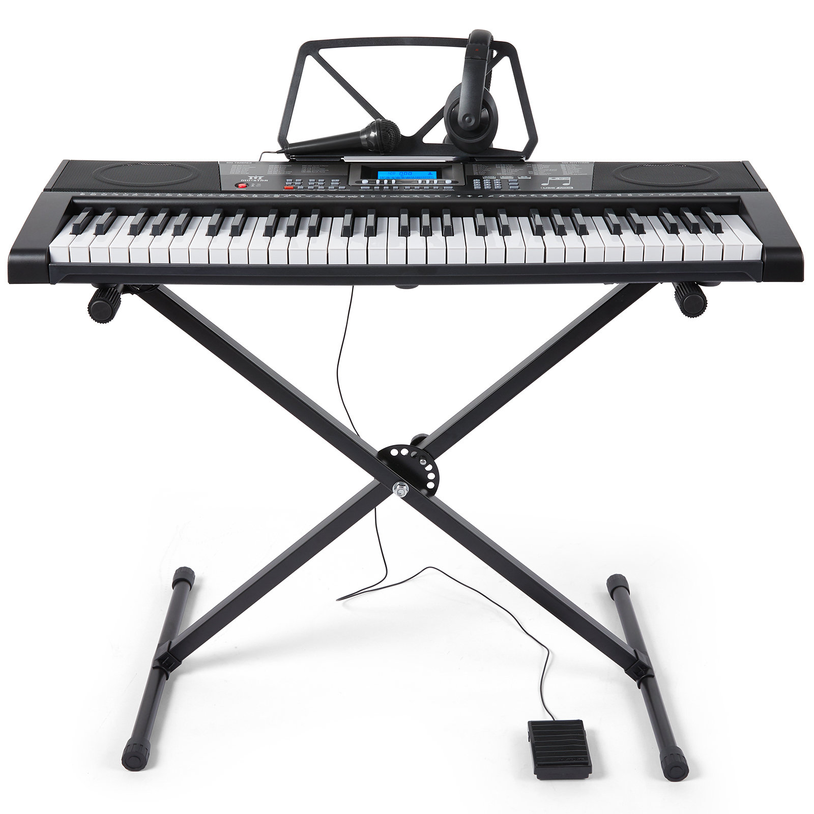 Mustar 61 Key Electric Piano Keyboard With Stand For Beginners, Meks ...