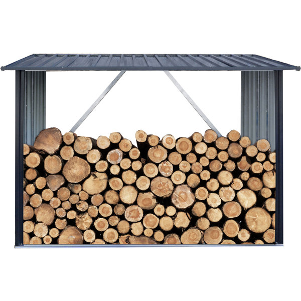 Hanover Galvanized Steel Woodshed Log Rack & Reviews | Wayfair