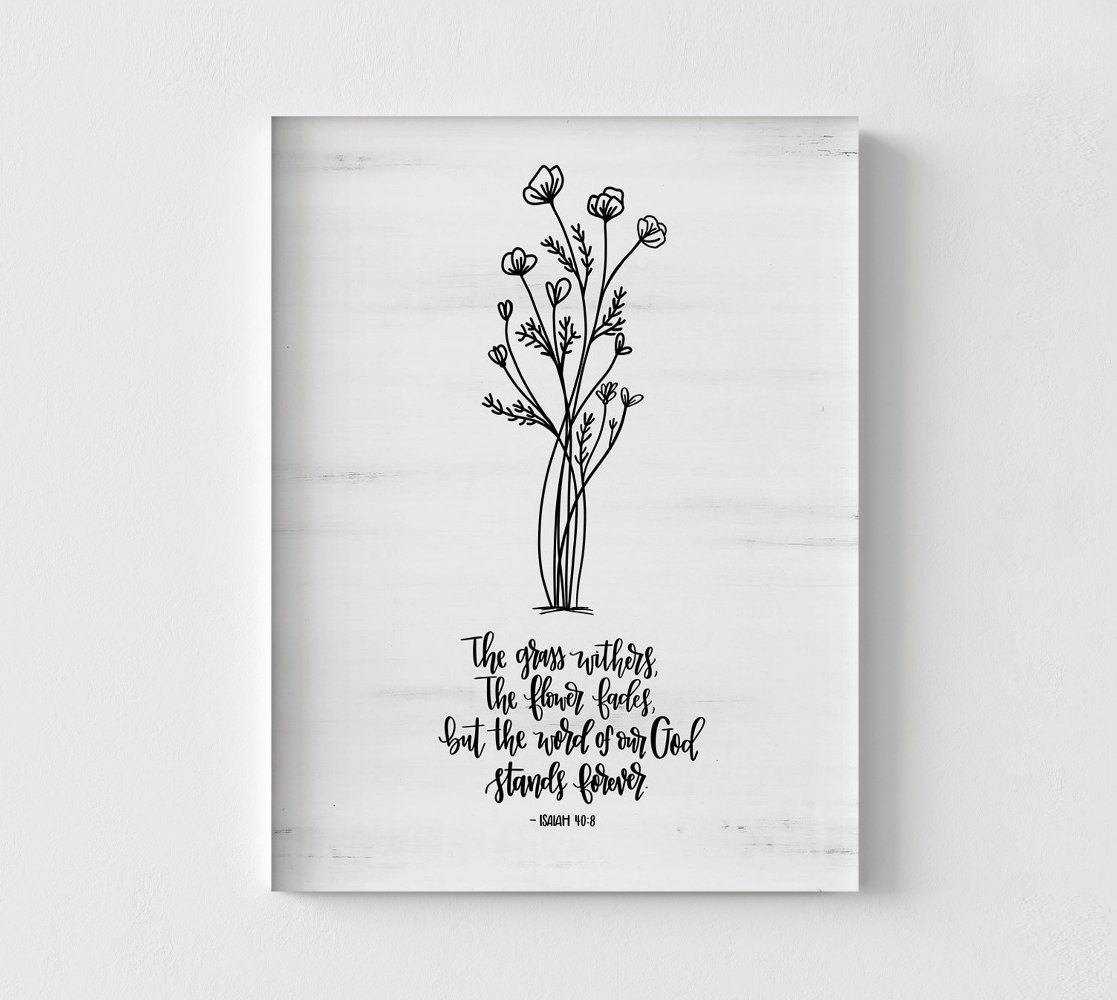 WeFrameArt Word Of Our God, Framed Isaiah 40:8 Bible Quote Decor ...