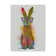 Ebern Designs " Rainbow Splash Rabbit 1 " by Fab Funky on Canvas ...