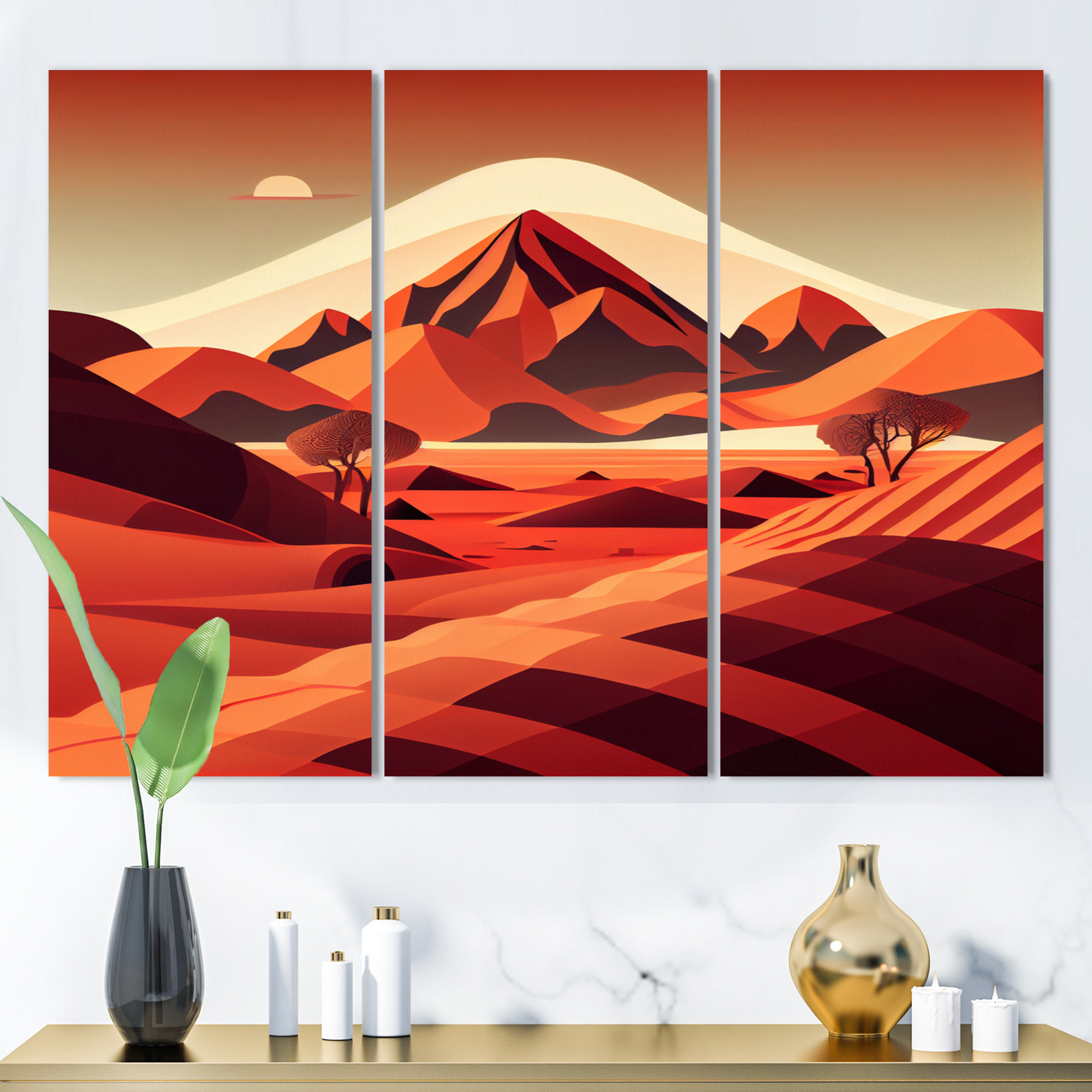 Millwood Pines Full Moon Over Terra Cotta Mountains III - Landscape ...