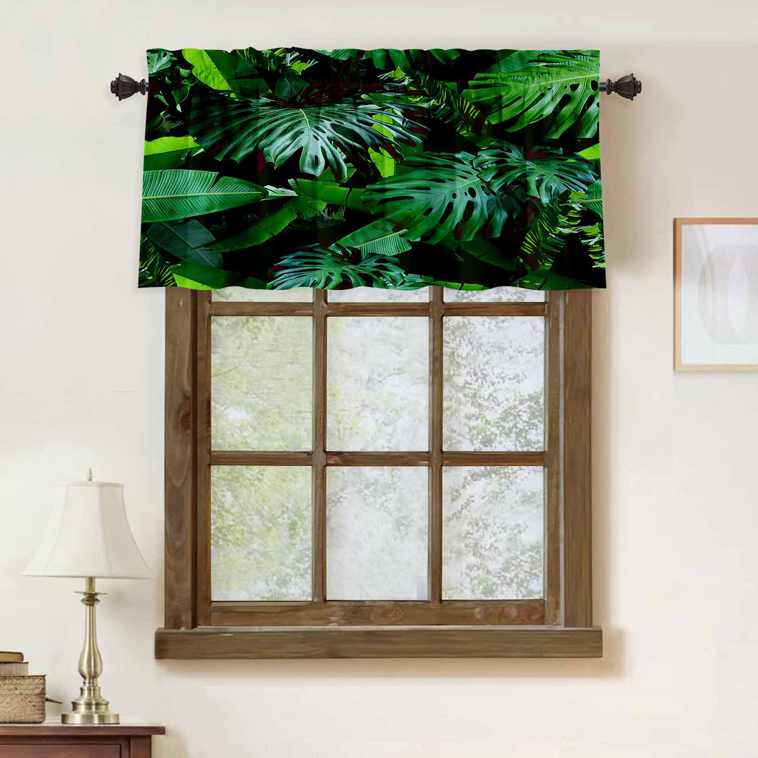 Ophelia & Co. Green 52"W Colorful Tropic with Palm Leaves Tropical ...