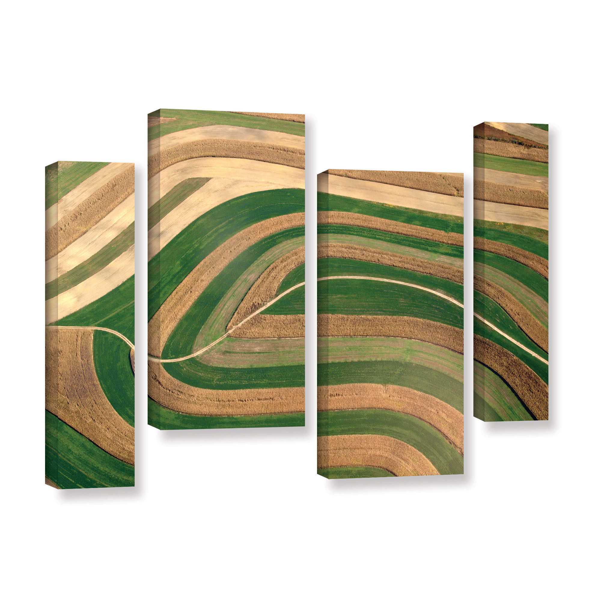 ArtWall Cropped Crops by Lora Mosier 4 Piece on Wrapped Canvas Set ...
