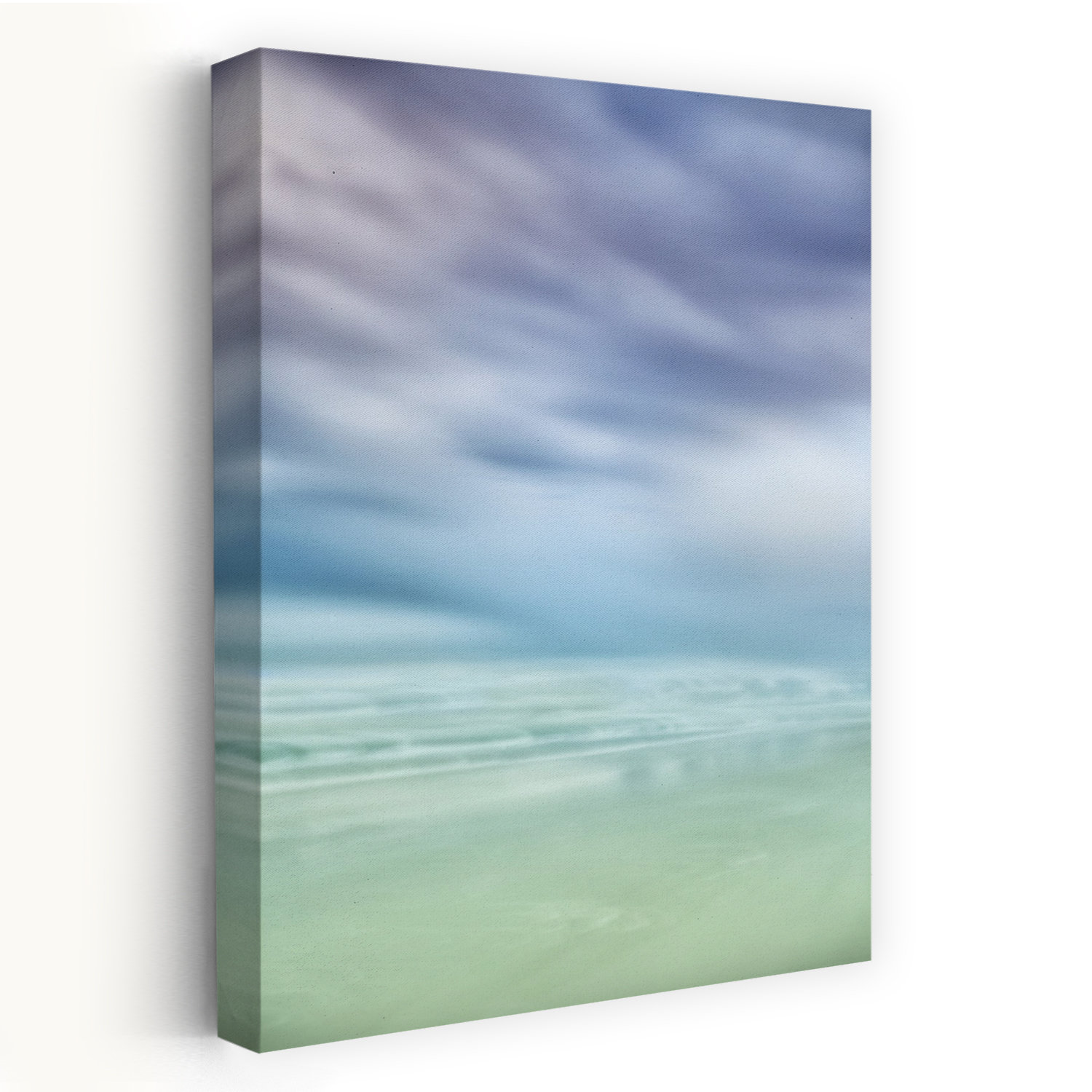 Dovecove Blue Coast Abstract Dreamy Ethereal Coastal Ocean Art | Wayfair