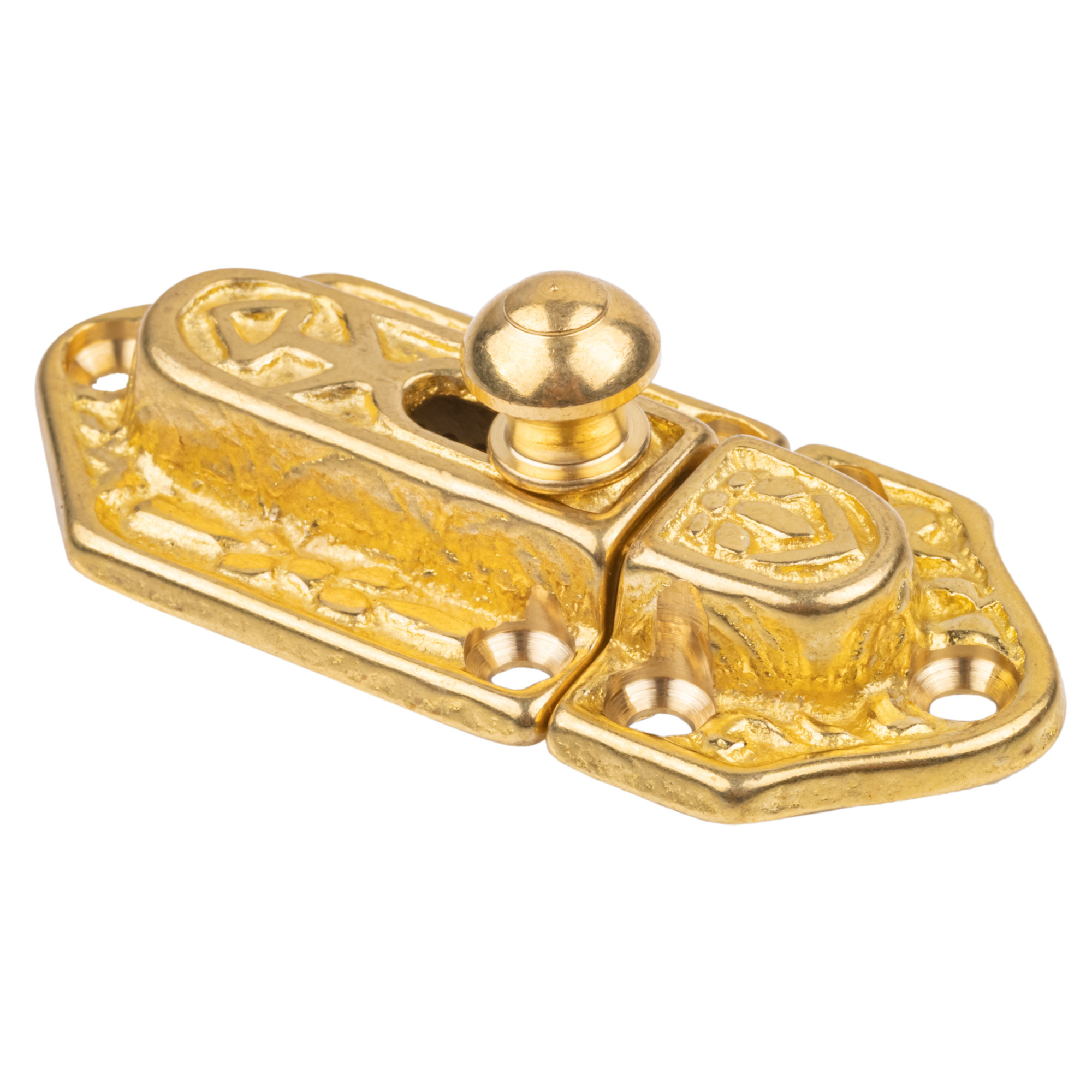 UNIQANTIQ HARDWARE SUPPLY Fancy Victorian Cast Brass Cabinet Door Latch ...