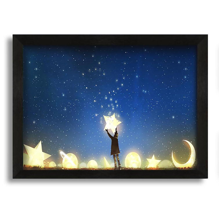 Maturi Placing a Star in the Sky - Picture Frame Graphic Art on Canvas ...