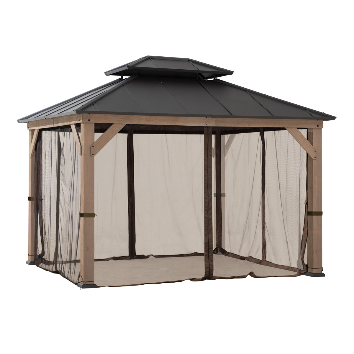 Sunjoy Replacement Mosquito Netting Panles,Waterproof 4-Panel Screen ...