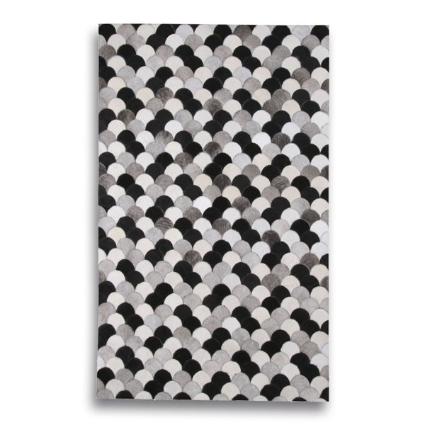Corrigan Studio® TESFAI SHELLS RUG GREY - WHITE - BLACK Patchwork ...
