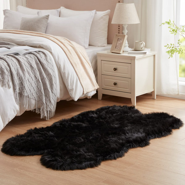 Everly Quinn Faux Fur Rug Sheepskin Shag Rug Fluffy Rug For Kids Room ...