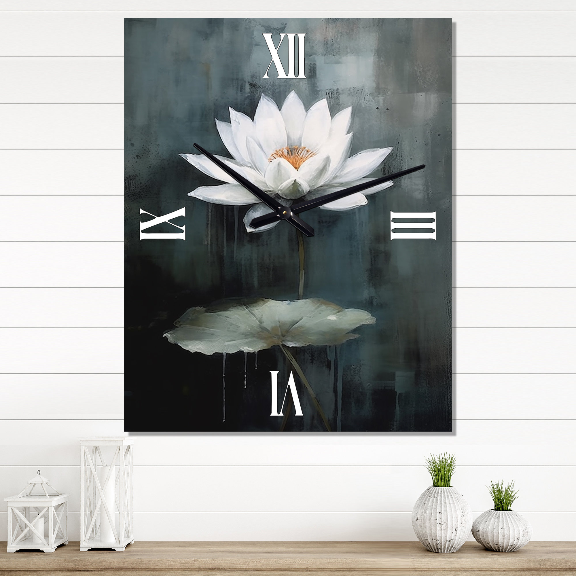 Latitude Run® Grey Monochrome Lotus Symphony II - Floral Very Wall ...