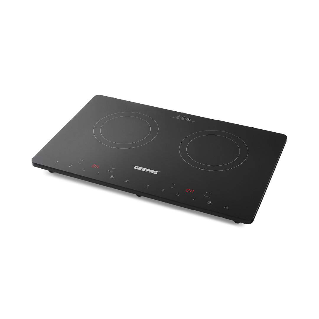 Geepas Double Induction Cooker, 2800W Digital Induction Hob W/LED Touch ...