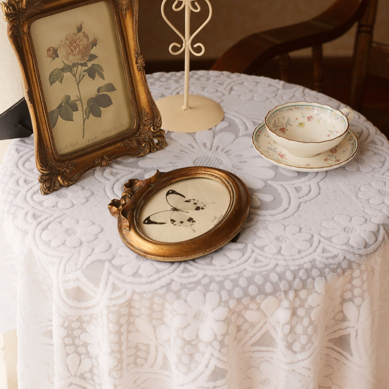 Charlton Home® Dallion Rectangle Floral Lace Tablecloth | Wayfair