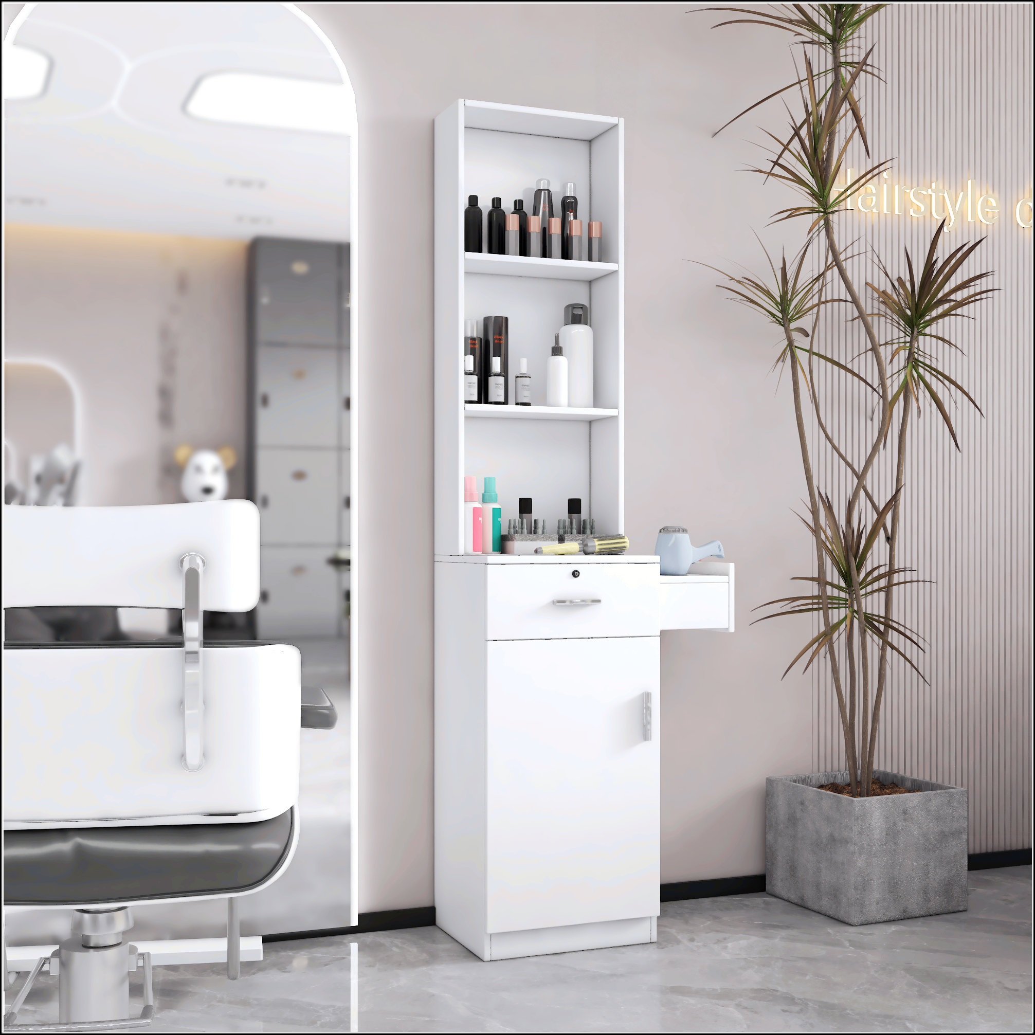 Ebern Designs Modern Simple Hair Desk,Barbershop cabinet - Wayfair Canada