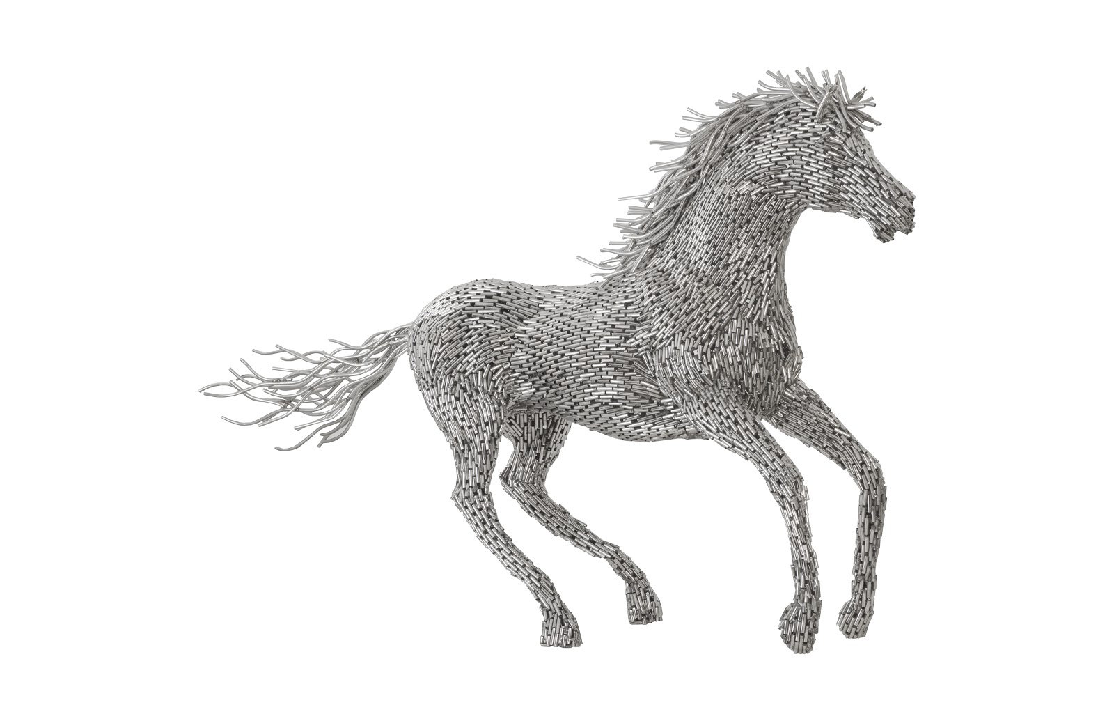 Phillips Collection Stainless Steel Horse Pipe Statue | Perigold