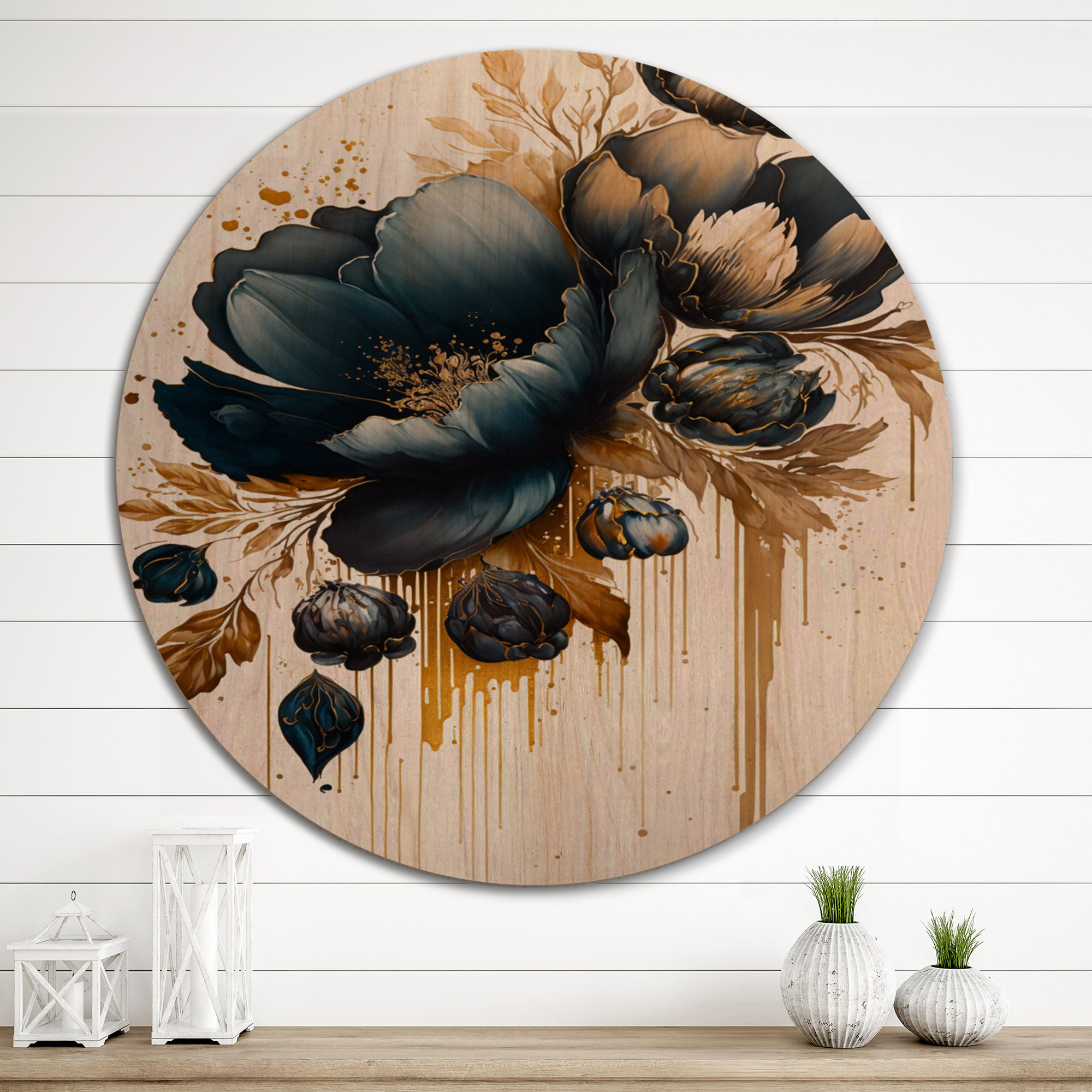 Wildon Home® Blue And Gold Crocus Bunch V - Floral & Botanical Wood ...