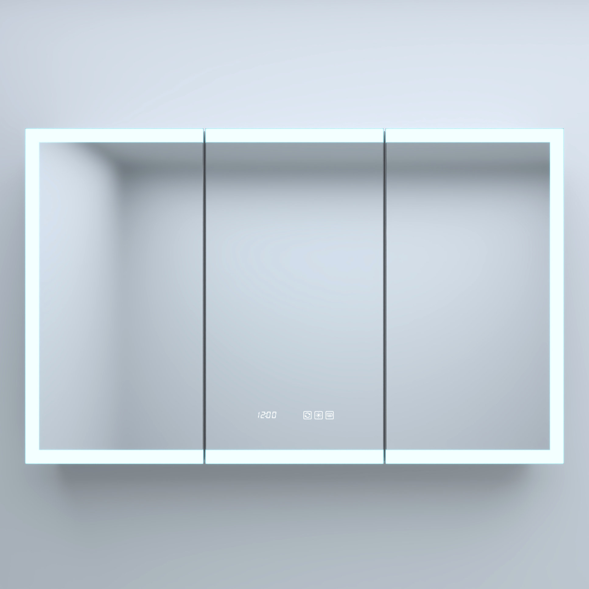 Orren Ellis Title 48 In. W X 30 H Silver Aluminum Recessed/surface ...