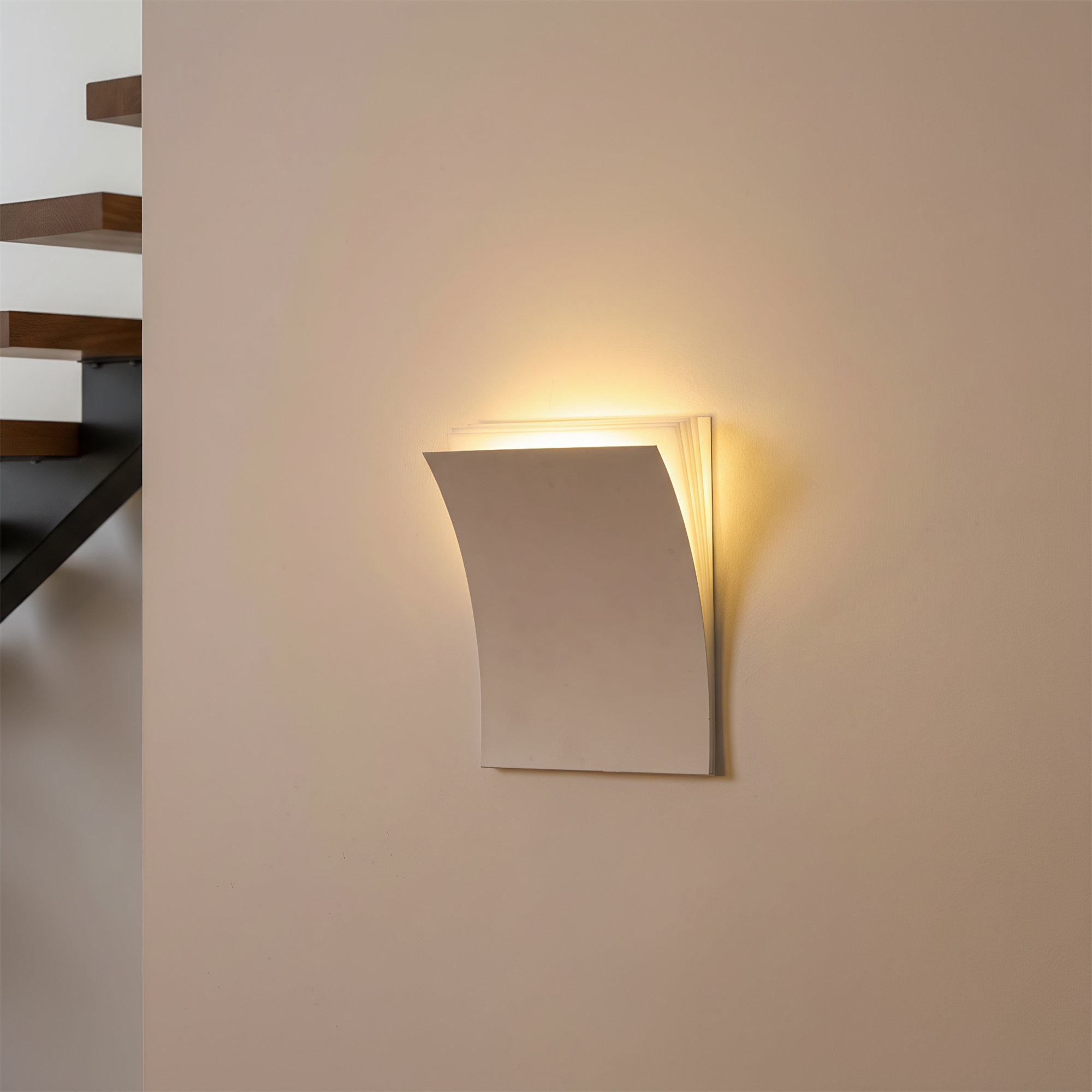 Wrought Studio™ Soft Warm White Led Curved Wall Lamp, Suitable For ...