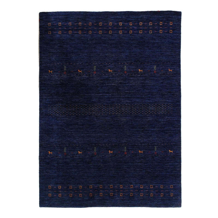 Canvello Geometric Area Rug Navy Blue | Perigold