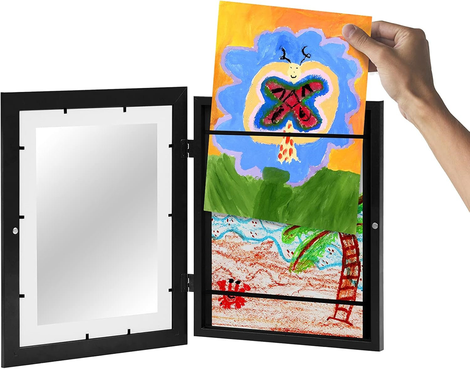 Latitude Run® Set Of 2 10X12.5 Kids Art Frame - Front Loading Picture ...