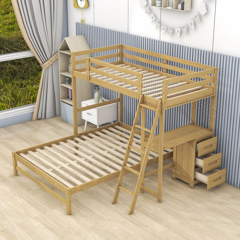 Harriet Bee Etra Twin Over Full 3 Drawer Bunk Bed by Harriet Bee ...