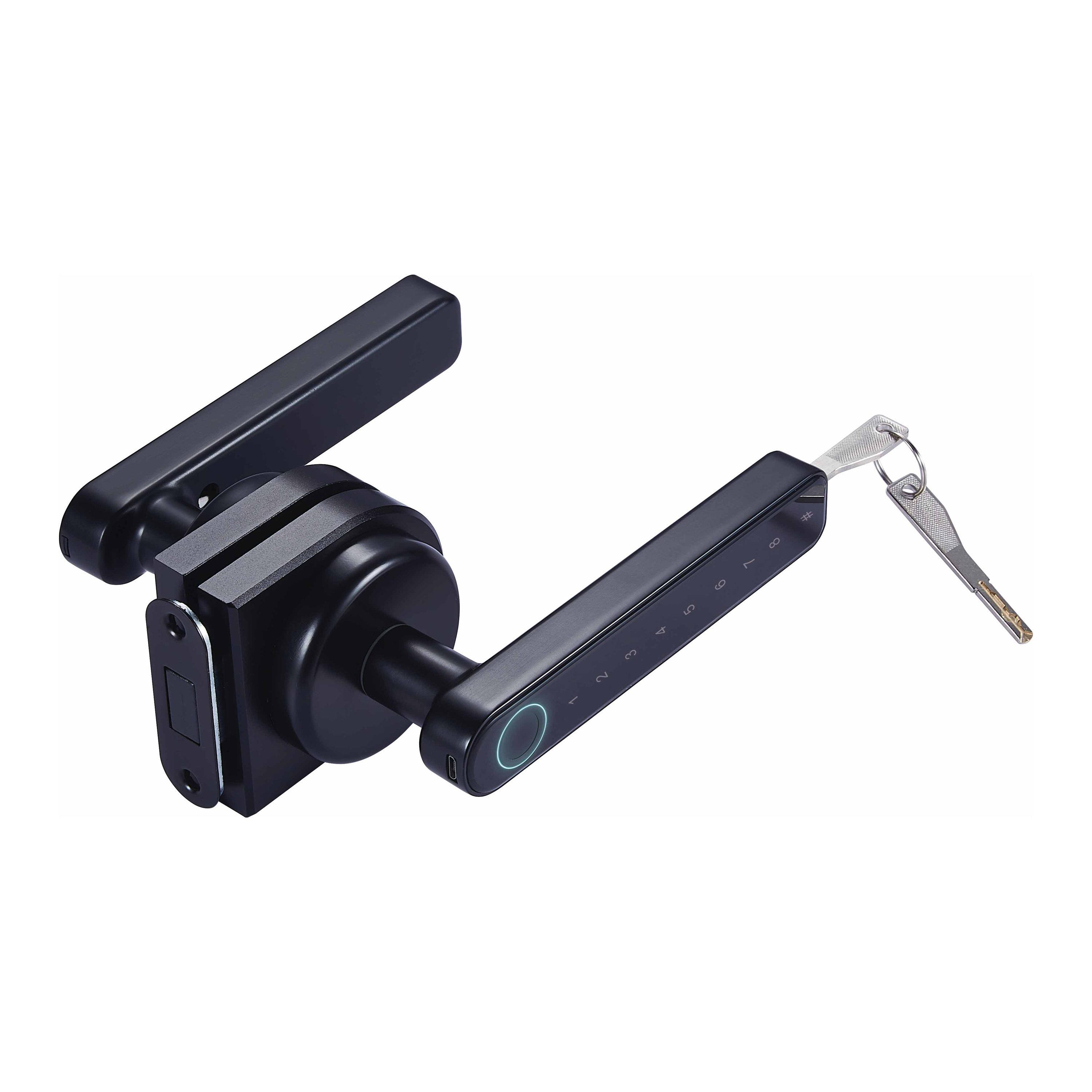 M&F Home solution Smart Lock With Fingerpint, Password, Keys Unlock ...