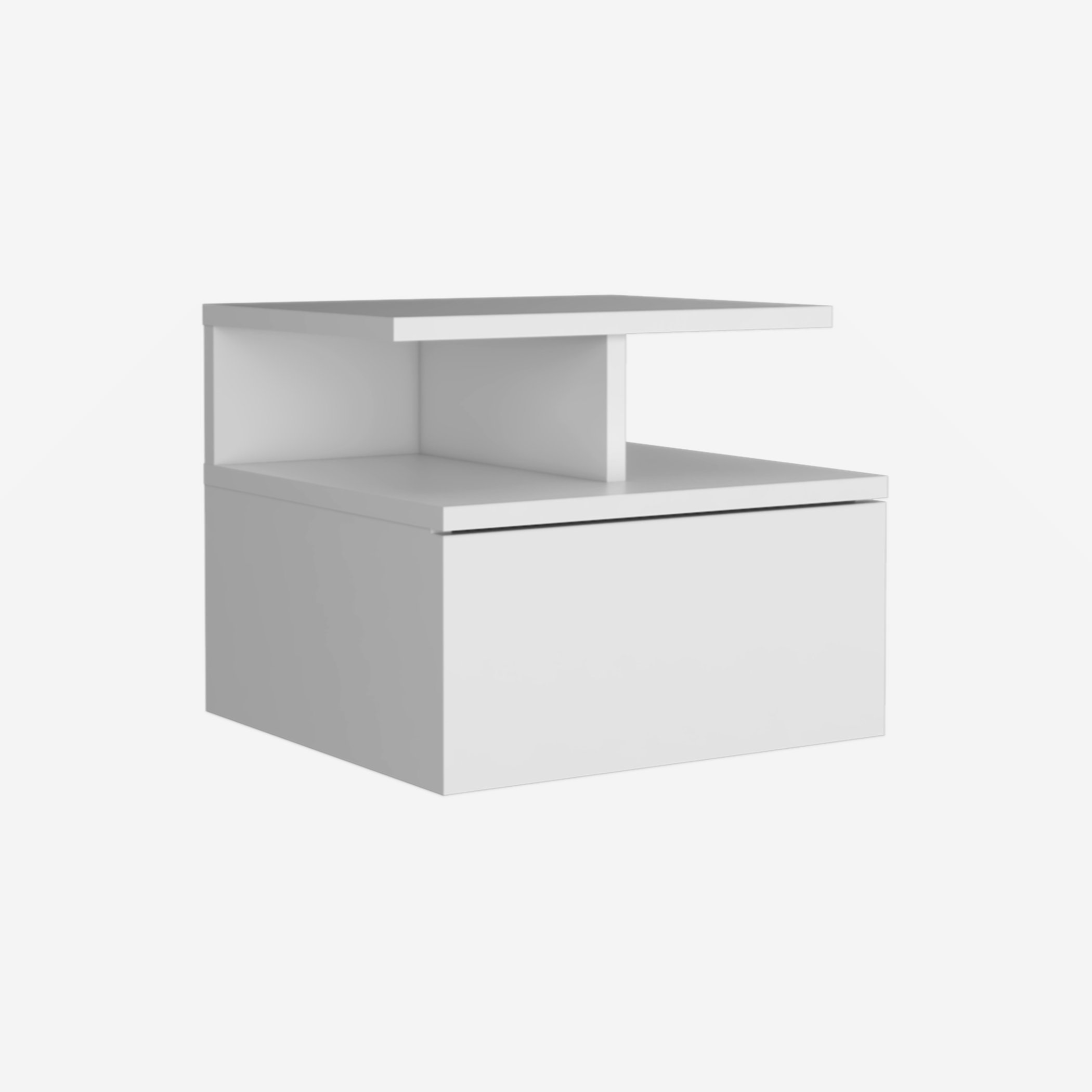 Latitude Run® Jakhi Floating Nightstand , End Table, Side Table Drawer ...