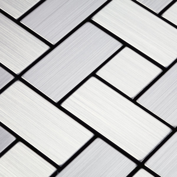 Speed tiles 11.3'' W x 11.3'' L Metal Peel and Stick Mosaic Tile ...