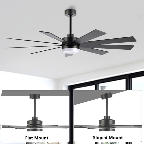Wade Logan® Veun 84-inch 9-Blades Ceiling Fan with Led Light and Remote ...