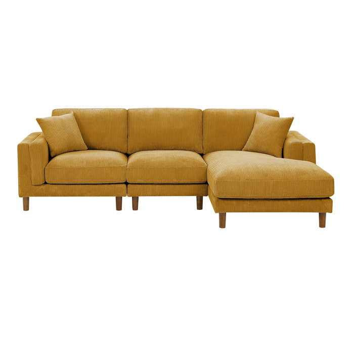 Latitude Run® Nathanel 3 - Piece Upholstered Sectional & Reviews | Wayfair