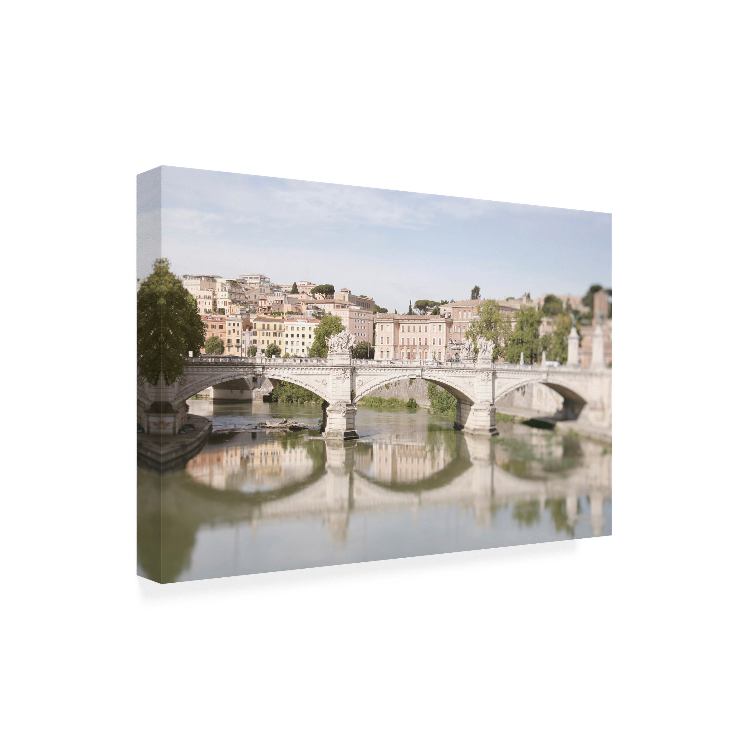 Ebern Designs Gloriano Moments In Rome By The Tiber On Canvas Print ...