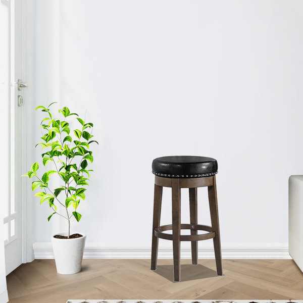 Red Barrel Studio® Deneshia Swivel Solid Wood Stool | Wayfair