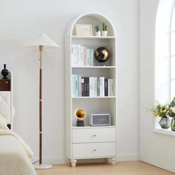 Alcott Hill® Arched Standard Storage Bookcase & Reviews | Wayfair