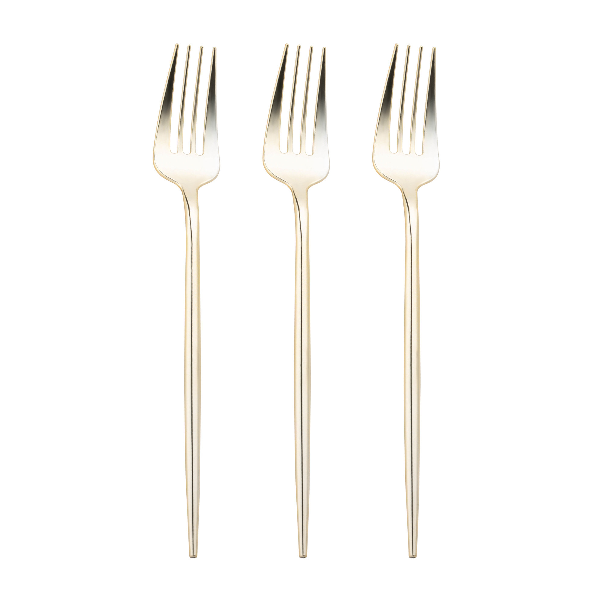 Smarty Had a Party Shiny Gold Moderno Disposable Plastic Dinner Forks ...