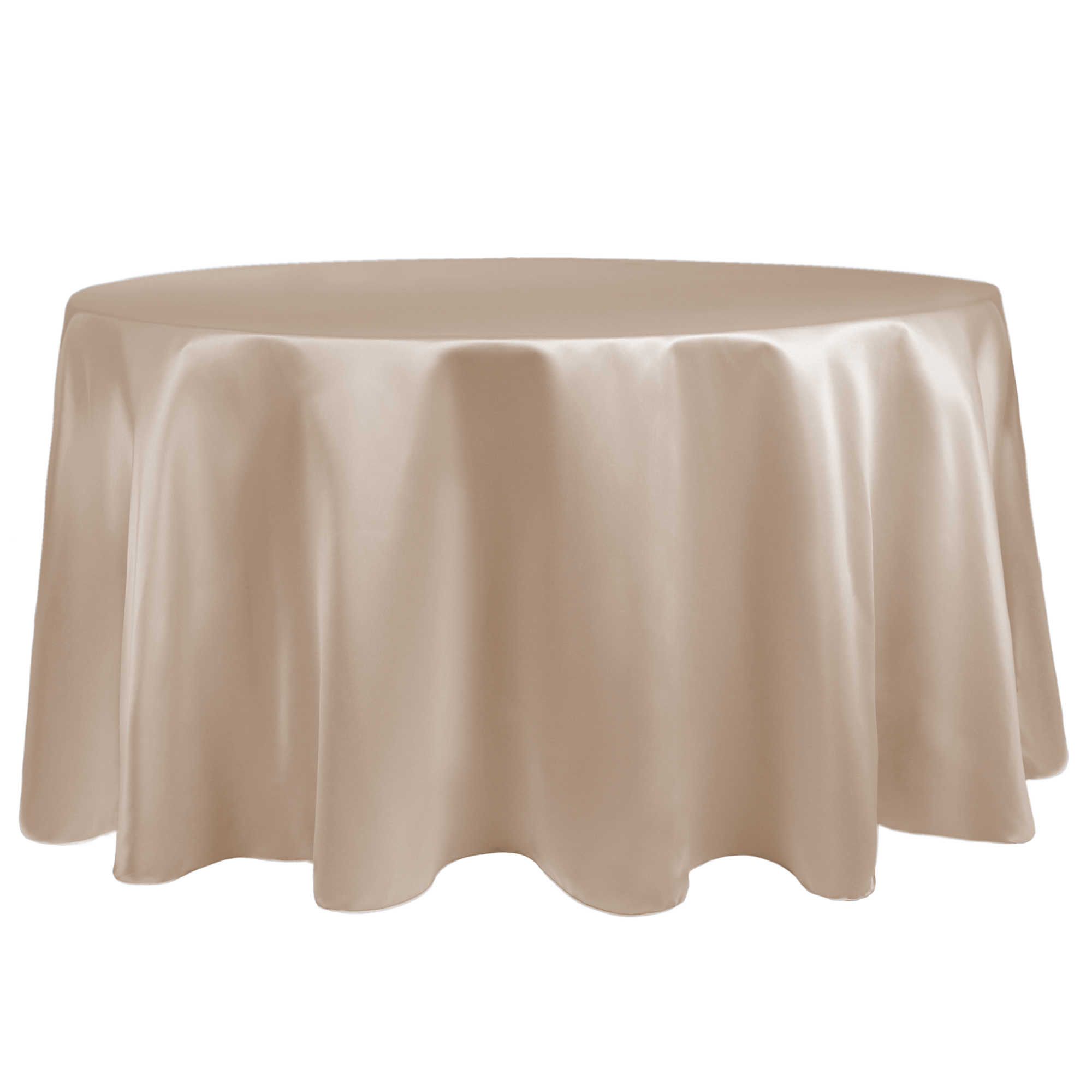 Ultimate Textile -10 Pack- Bridal Satin 108-Inch Round Tablecloth, Cafe ...